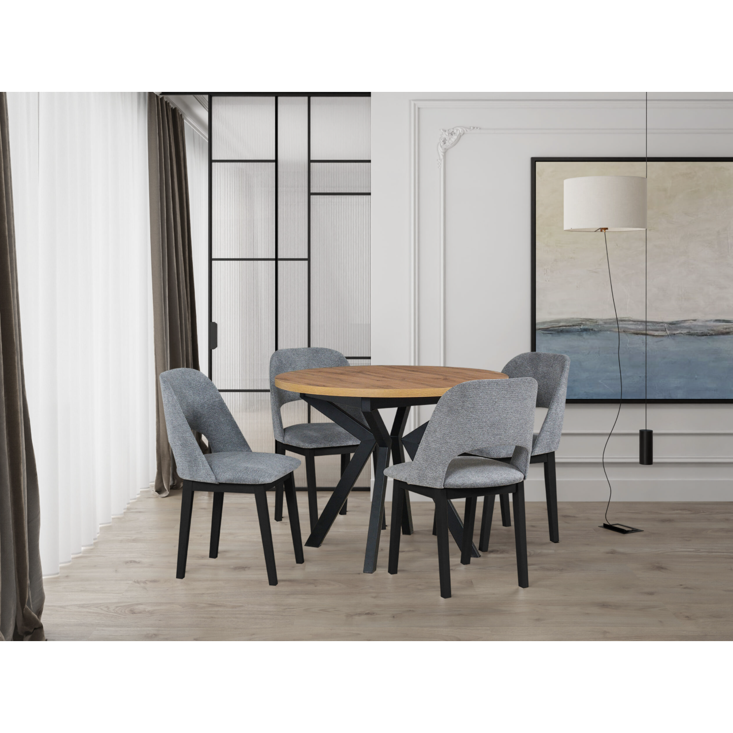 Valgomojo komplektas [Monti2+ Stalas Ikon7] | Balduperlai.lt