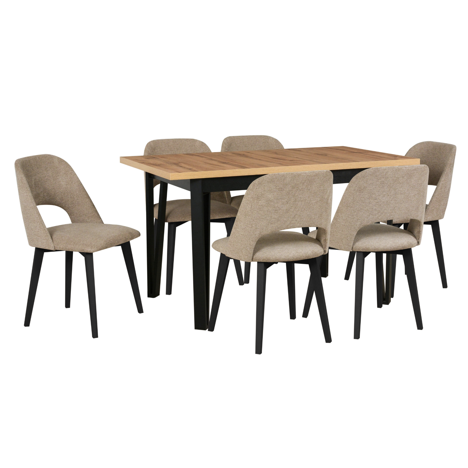 Valgomojo komplektas [Monti4 kėdės + Stalas Ikon5] | Balduperlai.lt