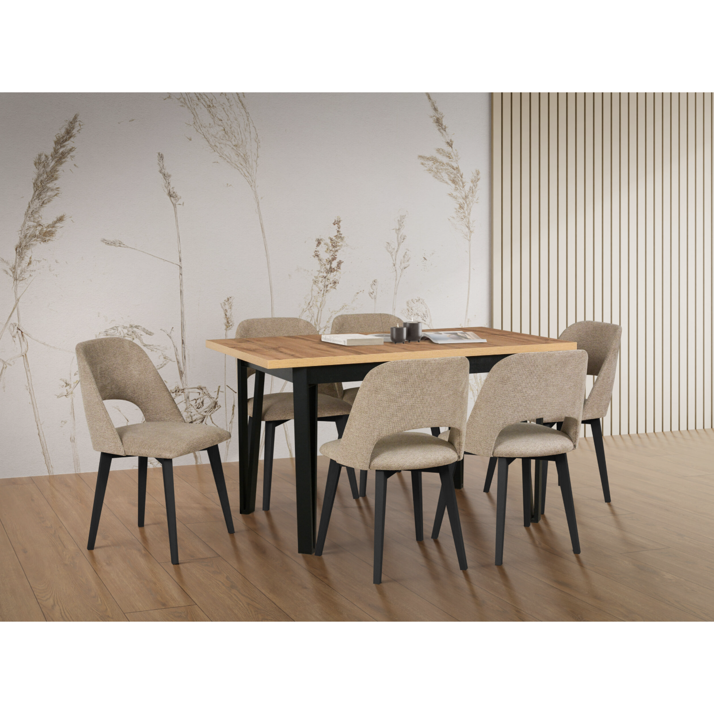 Valgomojo komplektas [Monti4+ Stalas Ikon5] | Balduperlai.lt